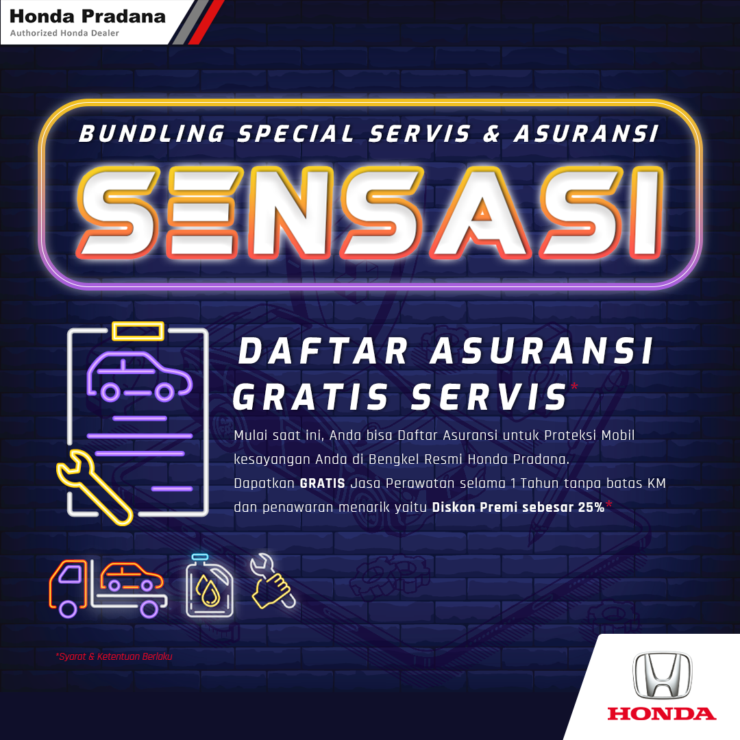 Promo Service Honda - Dealer dan Bengkel Resmi Honda Pradana